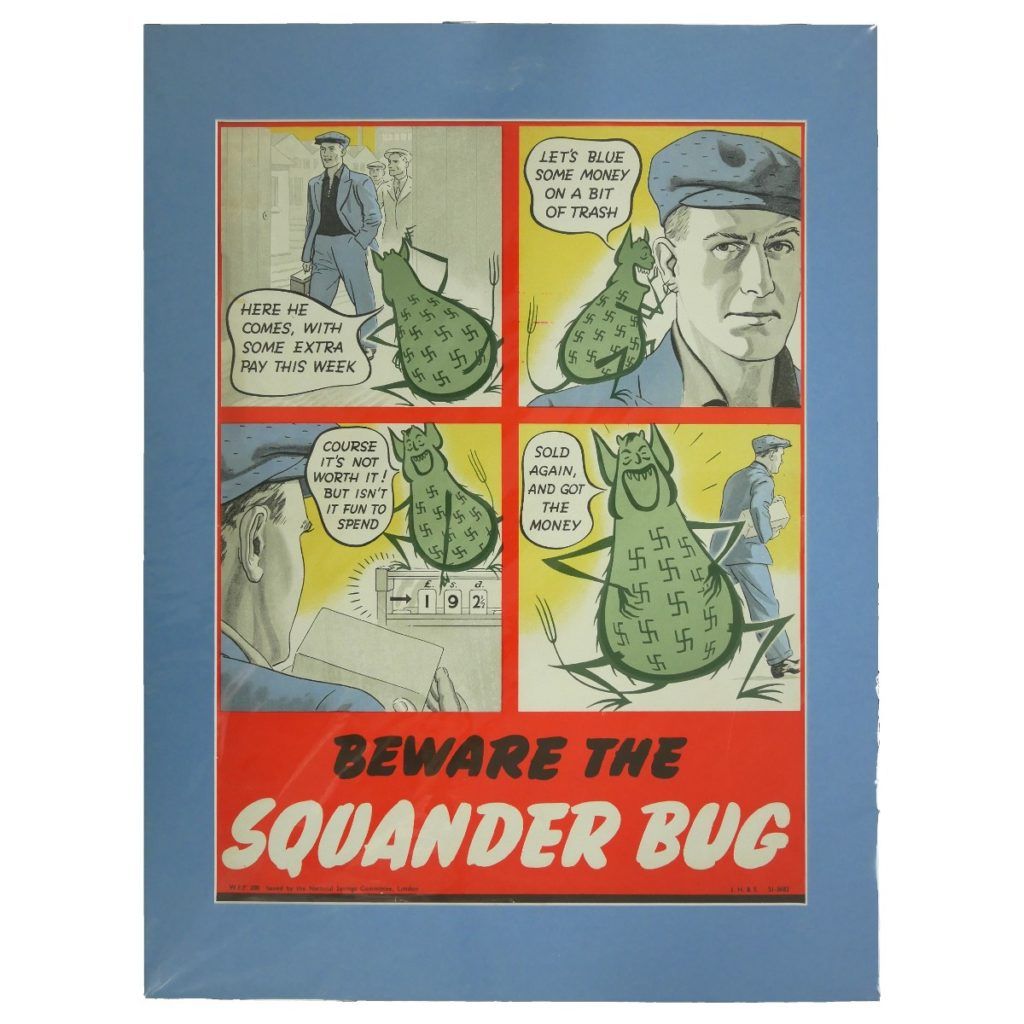 Beware The Squander Bug WW2 Poster For Sale | Finest Hour