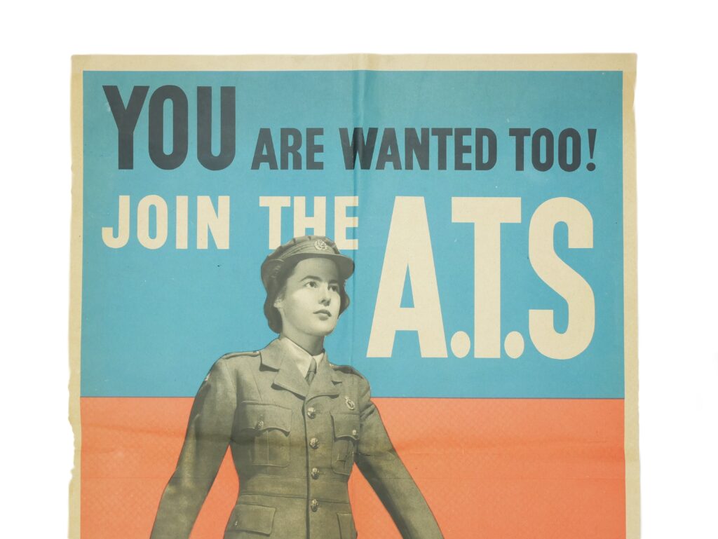 Original WW2 ATS Poster: You Are Wanted Too! - Join The A.T.S