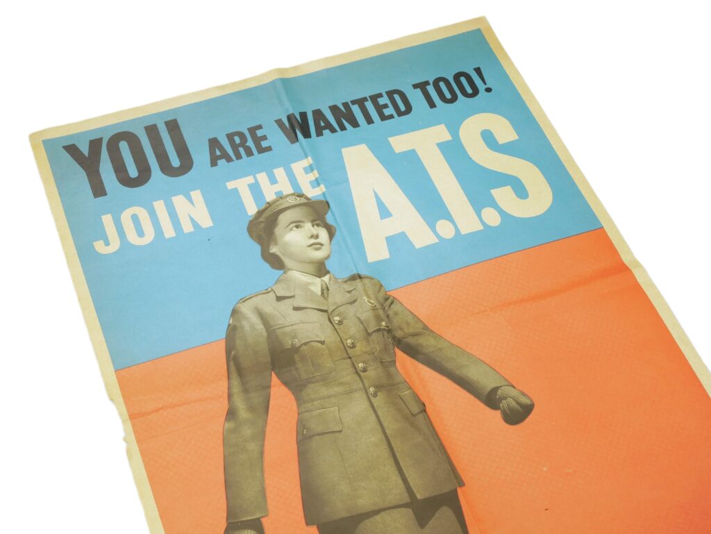 Original WW2 ATS Poster: You Are Wanted Too! - Join The A.T.S
