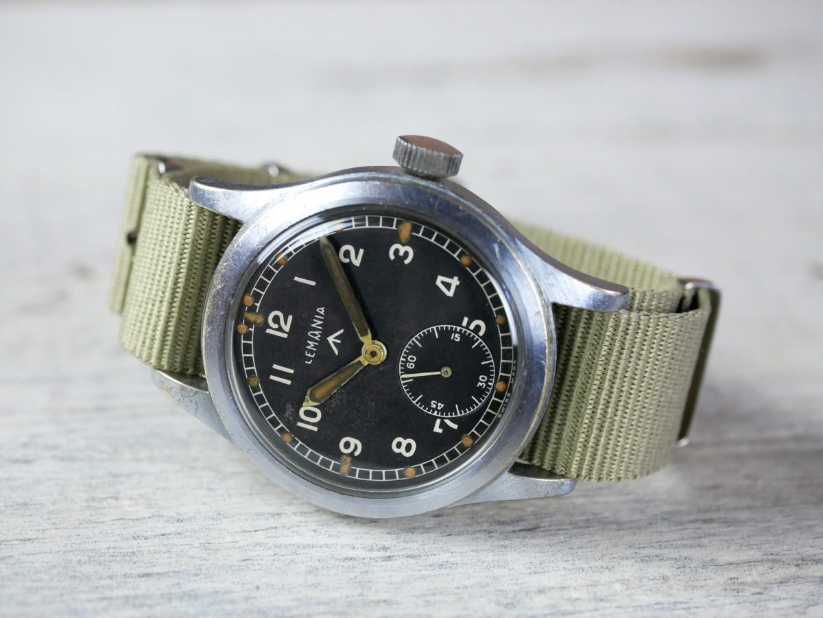 Lemania WWW Dirty Dozen British Army Military Watch c.1945 Sold