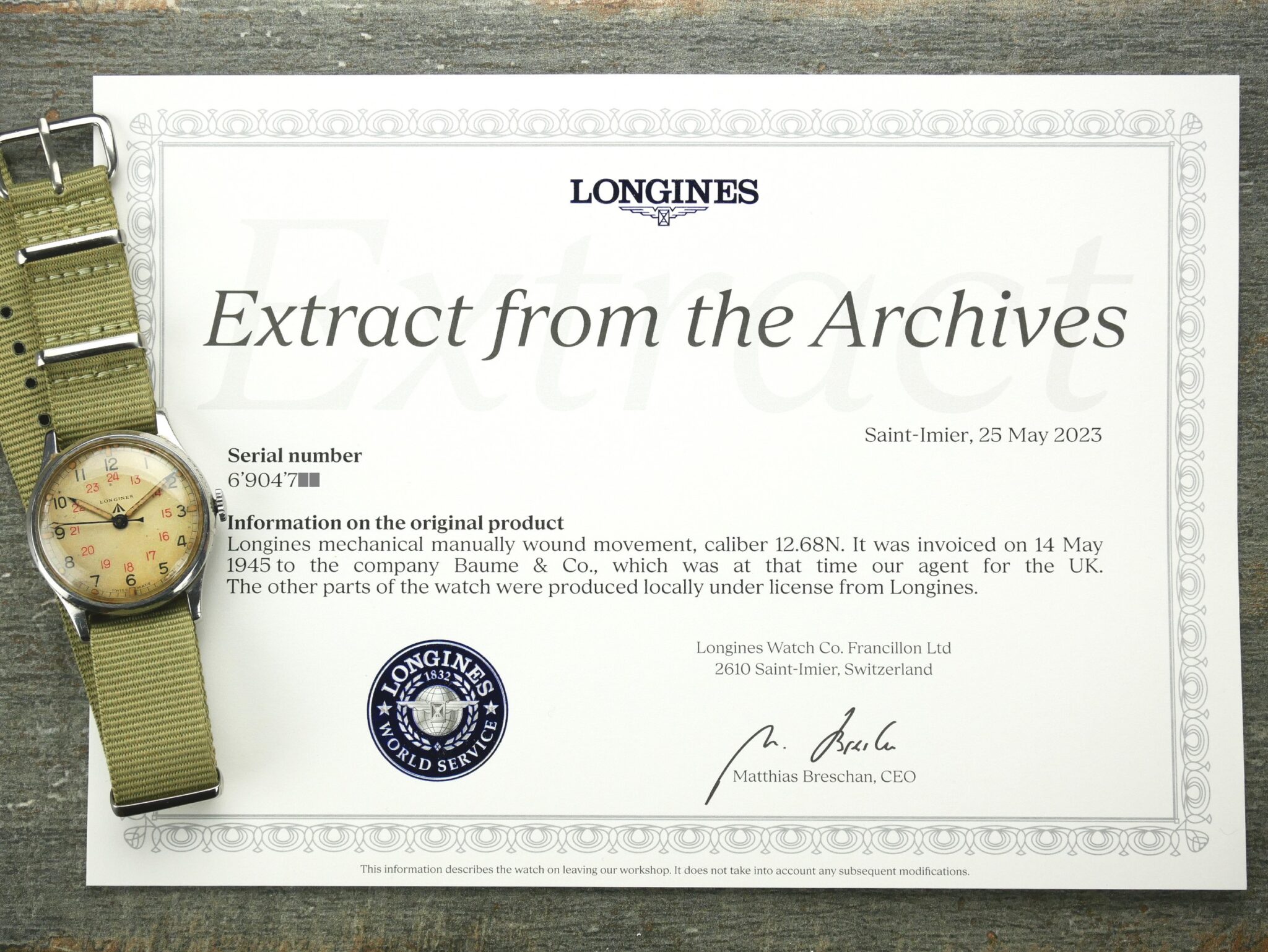 Longines COSD British Military Watch c.1945 | Finest Hour