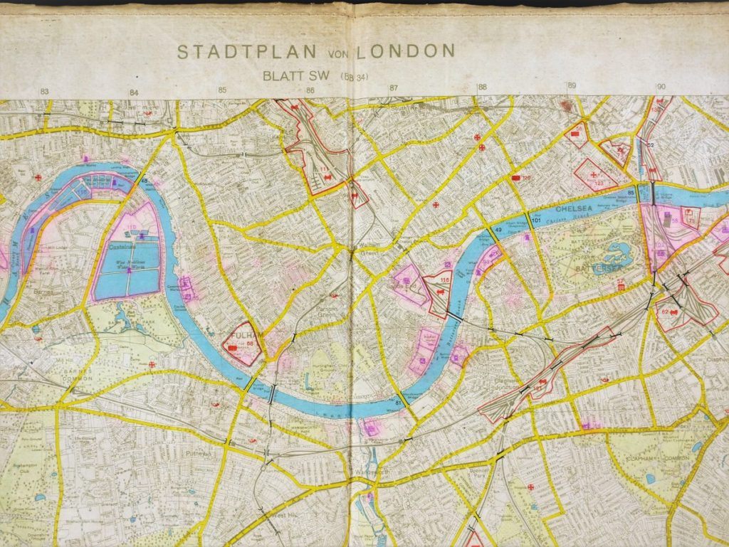 Extremely Rare WW2 German Luftwaffe Navigators London Bombing Map ...