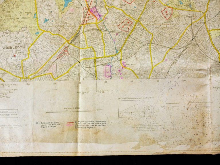 Extremely Rare WW2 German Luftwaffe Navigators London Bombing Map ...