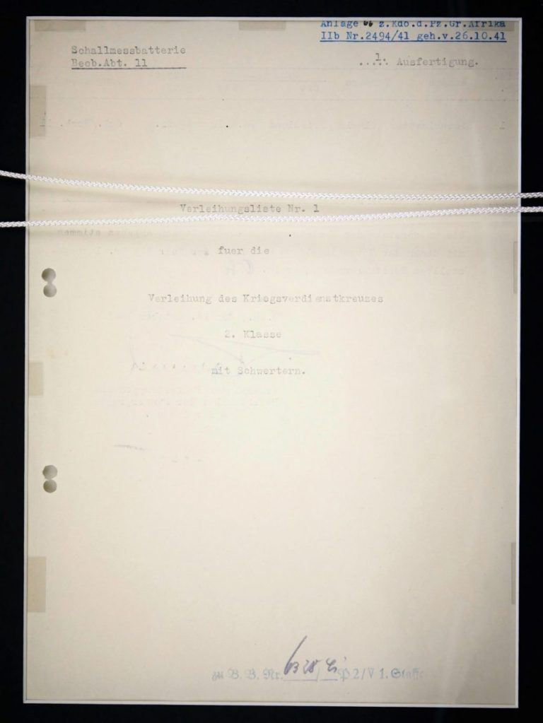 Erwin Rommel - Signed Award of War Merit Cross With Swords (24.10.1941 ...